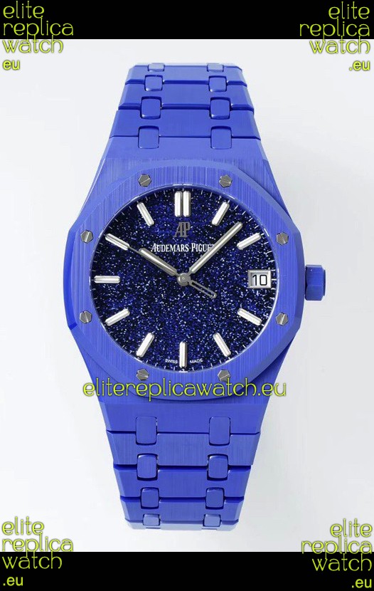 Audemars Piguet Royal Oak Super Clone 15500 Blue Ceramic Starry Dial Watch