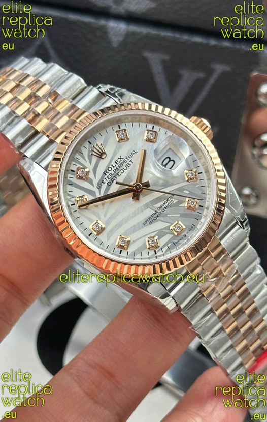 Rolex Datejust Cal.3235 Movement Super Clone Rose Gold 2 Tone 36MM ...