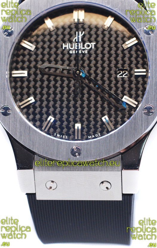 Hublot Classic Fusion Silver Watch in Stamped Dial